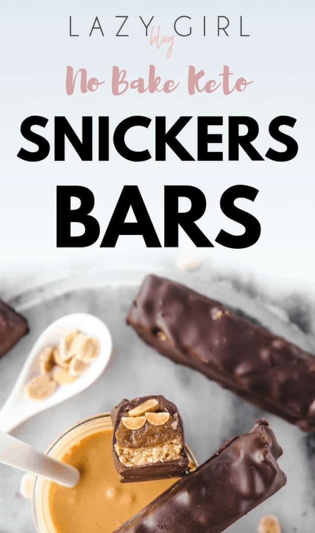 No-Bake Keto Snickers Bars | Lazy Girl Blog
