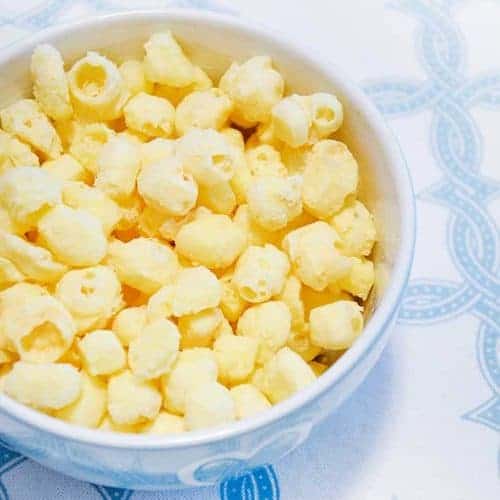 One Ingredient Low Carb Popcorn - Keto Cheese Puffs | Lazy Girl Blog