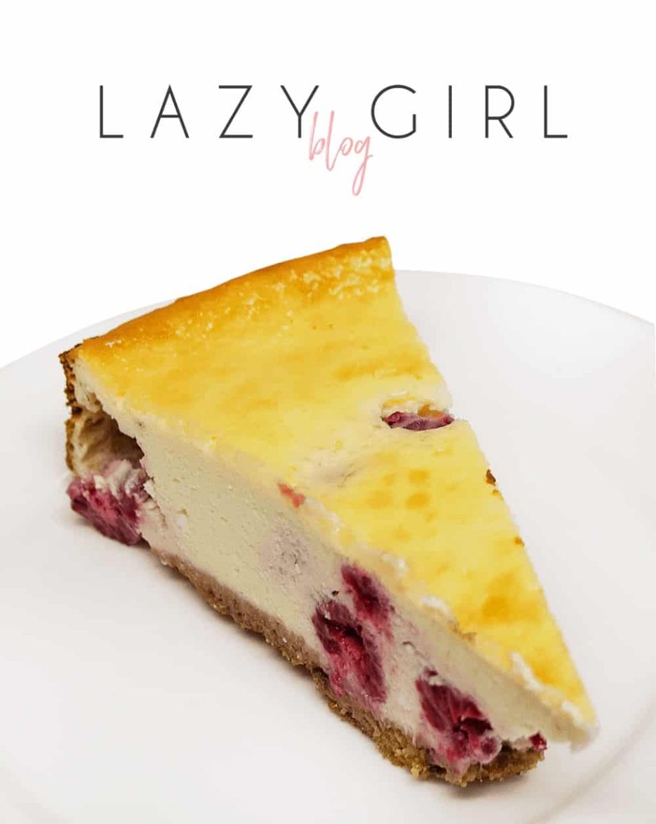 Easy Low Carb Keto Raspberry Cheesecake | Lazy Girl Blog