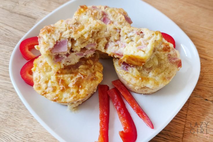 Healthy Breakfast Oatmeal Egg Muffins | Lazy Girl Blog